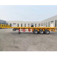 Quality Relay Valve Wabco 3 Axles Flatbed Container Transport Truck / Semi Trailer for for sale