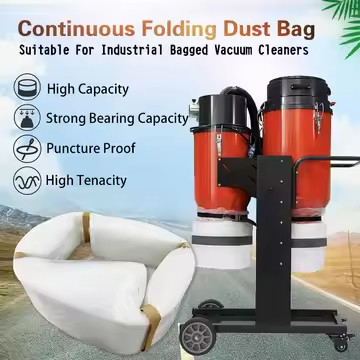Quality Replacement continuous drop down bag for concrete dust extractor Longopac Cassette Vacuum Bags LongoPac Plastic Dust Bag for sale
