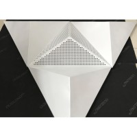 Quality Sound Absorption Coefficient Ceiling Clouds / Perforated Metal Ceiling Tiles for sale