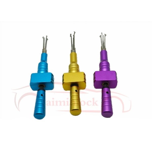 Quality Gold Six-Piece Locksmith Tools Set with Adjustable Cross-Shaped Lock Picking for sale