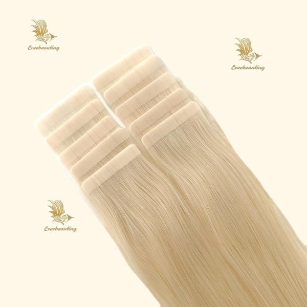 Quality Raw Blonde Hair Tape Hair Extensions with 200 packs /carton 50.00cm * 8.00cm * 3.00cm for sale