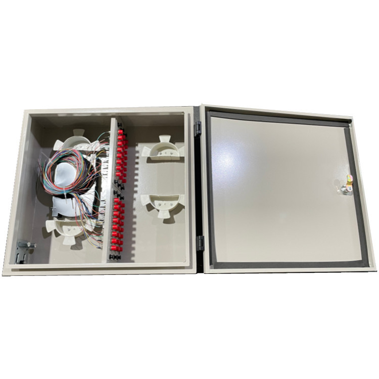 Quality 48 Core Wall Mount Fiber Distribution Box Outdoor Waterproof 48F LCD Adapter for sale