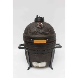 Quality Outdoor Charcoal 16 Inch Kamado Grill Ceramic Matte Black Color 40cm for sale