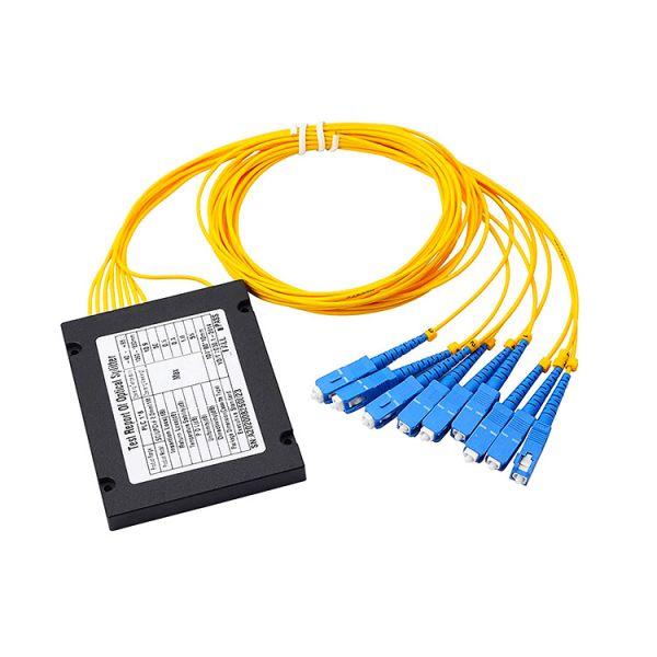 Quality SC UPC Fiber Optic PLC Splitter 1X16 ABS Box Blue FTTH Fiber Optic Cable Splitter for sale