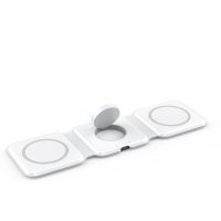 Quality Foldable Magnetic Wireless Phone Charger Stand 3in1 15W For Watch And Earphone for sale