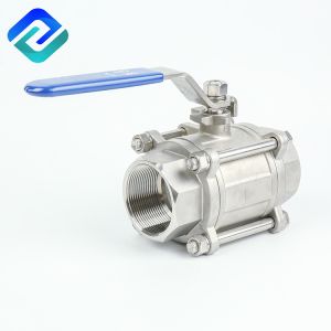 Quality WCB 3PC Ball Valve 3 Stainless Steel A216 Manual Investment Casting for sale
