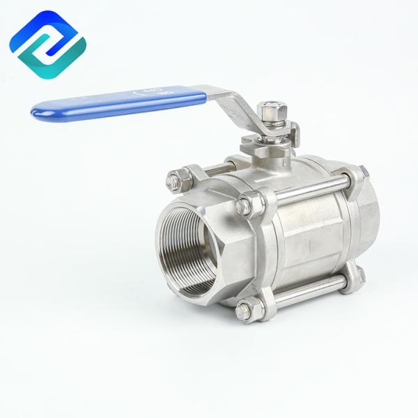 Quality WCB 3PC Ball Valve 3 Stainless Steel A216 Manual Investment Casting for sale