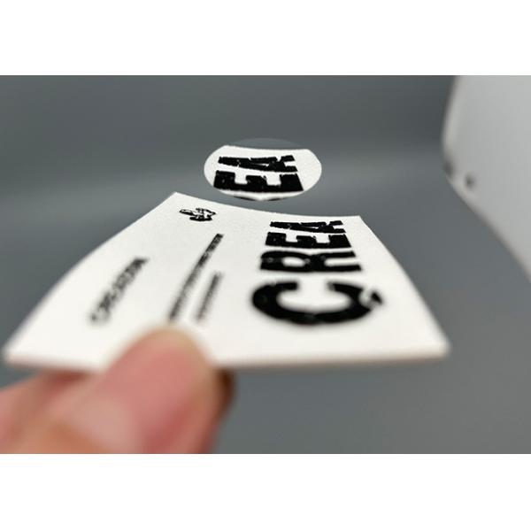 Quality Good Washable White Microfiber Screen Printed Patches With Matte Silicone Logo for sale