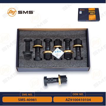 Quality AZ9100410104 Sinotruk Howo Chassis Parts Front Wheel Bolt SMS-40981 for sale