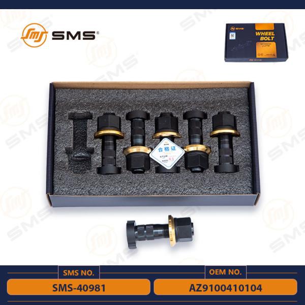Quality AZ9100410104 Sinotruk Howo Chassis Parts Front Wheel Bolt SMS-40981 for sale