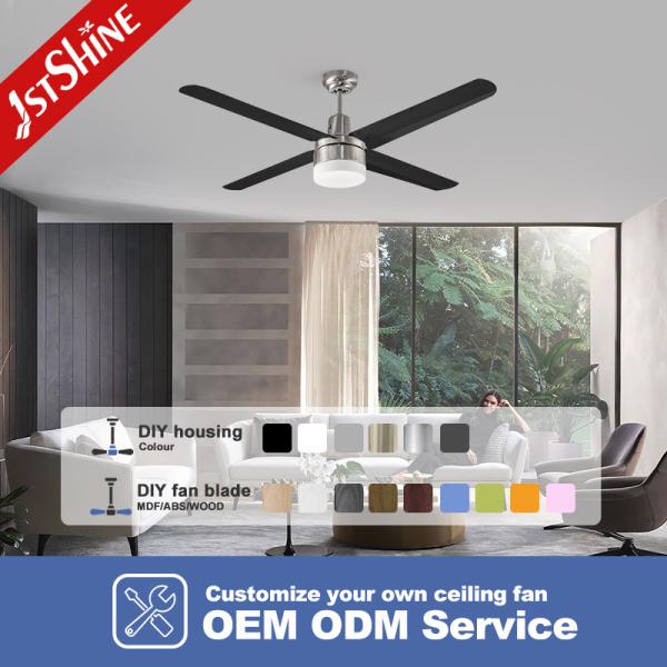 Quality SAA 52in 110V Modern LED Ceiling Fan With Metal Blades for sale
