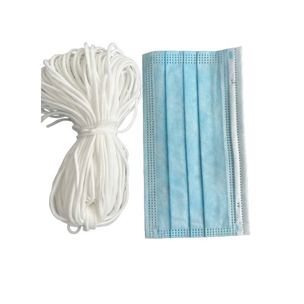 Quality Nylon Polyester Round Elastic Webbing Band EarLoop For 3ply Face Mask 2.8mm for sale