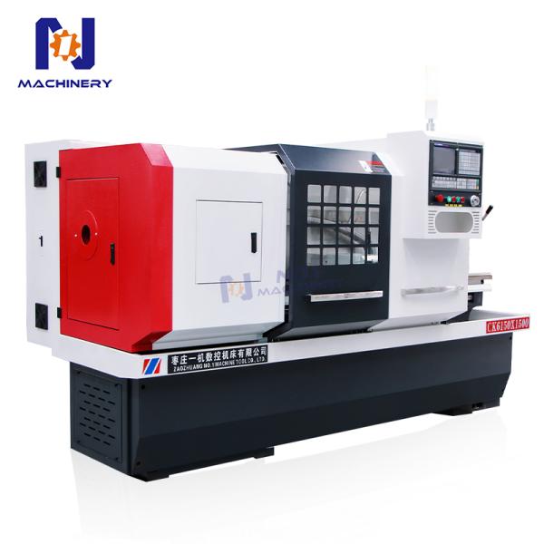 Quality CK6150 Horizontal CNC Lathe Machine 1500mm 4 Station Flat Bed Lathe for sale