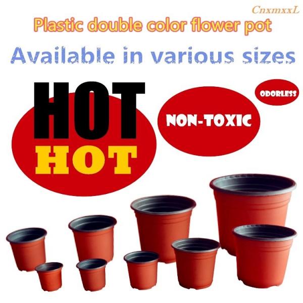 Quality 75pcs Flexible Sturdy Plastic Flower Pots HDPE Waterproof 6 Inch Plastic Pots for sale