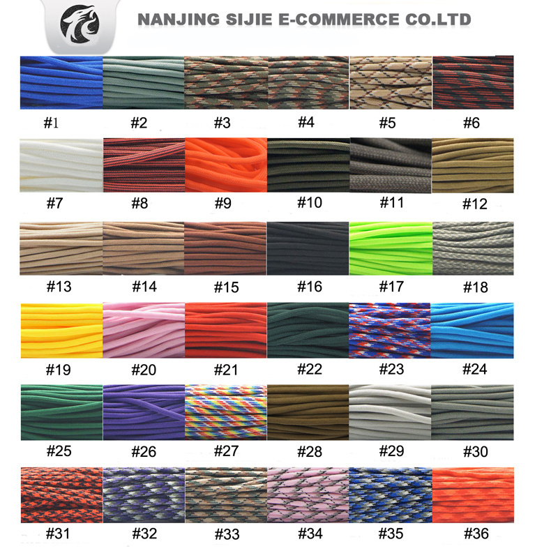 Outdoor 4mm 550 100FT Paracord Parachute Cord Rope with 7 Inner Strand