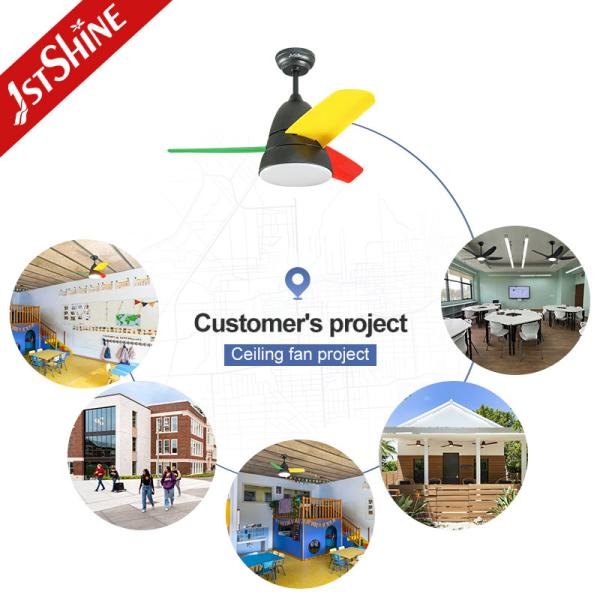Quality Small Size 36 Inch Metal Blade Ceiling Fan Electric 3 CLR Brightness for sale