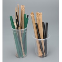 Quality Individually Wrapped Plastic Straws Compostable PLA Cups With Lids for sale