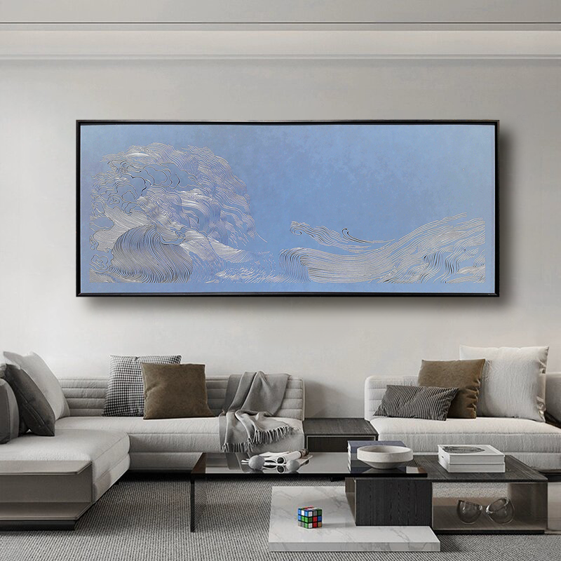 Quality Handmade Metallic Texture Oil Painting on Canvas for sale