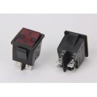 Quality 15A DPDT Boat Rocker Switch 4 / 6 Pins Copper Terminal PC Button Plastic for sale