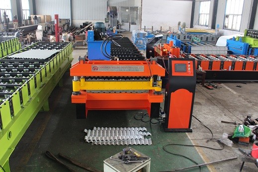 Quality Plc Control 0.3mm Double Layer Roll Forming Machine For Metal Steel Roof for sale