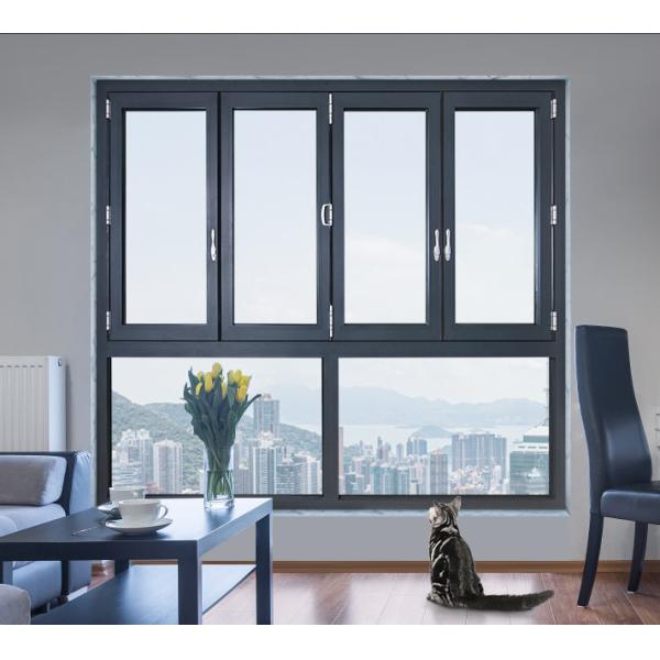 Quality Tempered Glass Bifold Sliding Glass Doors Window Aluminum Alloy for sale