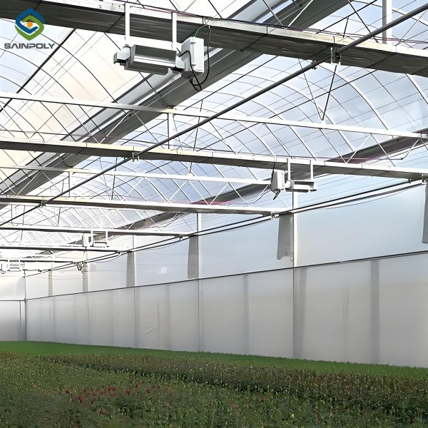 Quality Sainpoly Large Commercial Greenhouse With Hydroponic Growing System for sale