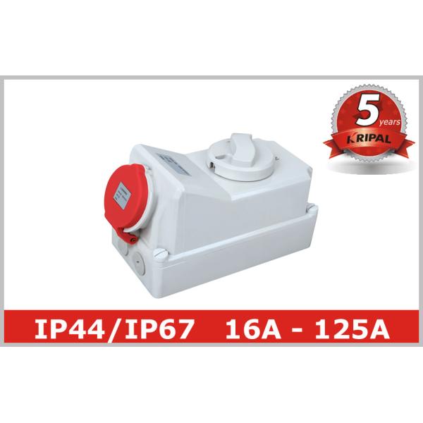 Quality IP44 IP67 Industrial Power Socket Receptacles with Mechanical Interlock for sale
