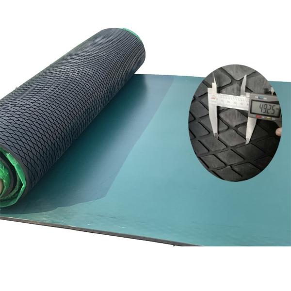 Quality Vulcanized Conveyor Drum Pulley Lagging Diamond Rubber Roller Lagging for sale