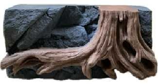 Quality PU Vivarium Rock Background with Simulated Rock And Stump Mash Up Board for sale