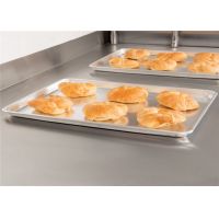 Quality RK Bakeware China Foodservice NSF 1/2 Size Aluminium Bread Baking Tray Bun / Aluminium Sheet Pan Wire In Rim 18
