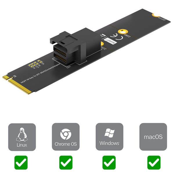 Quality NVMe SSD M.2 Module With Mini SAS HD SFF-8643 Adapter Connector for sale