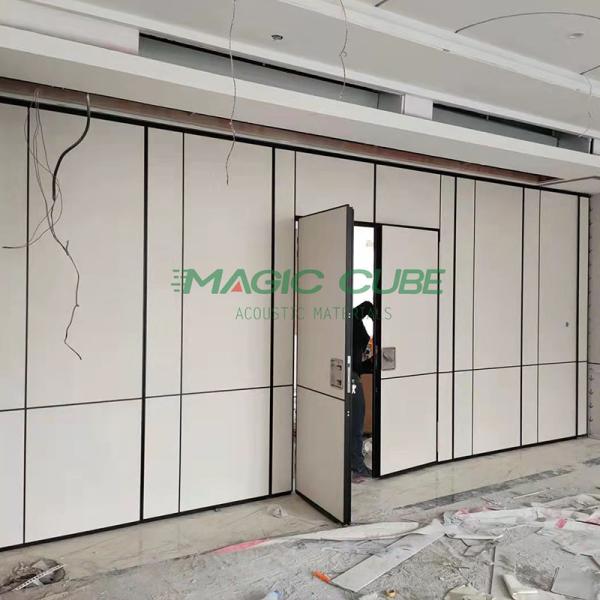 Quality Melamine MDF Foldable Acoustic Partition System Fabric Surface For Hotel for sale