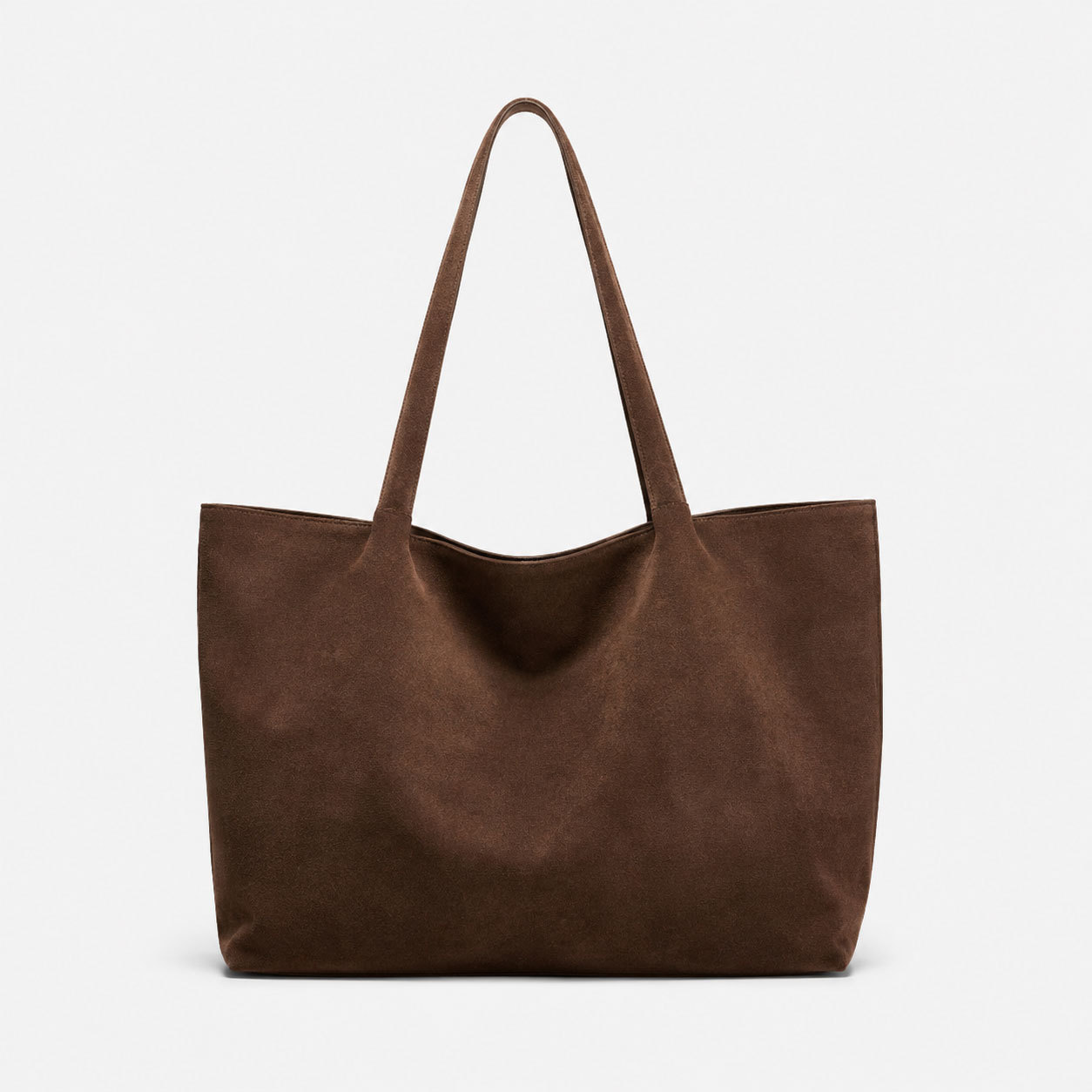 china Large Minimalist Suede Tote Bag for Women with Magnetic Snap Closure – Soft