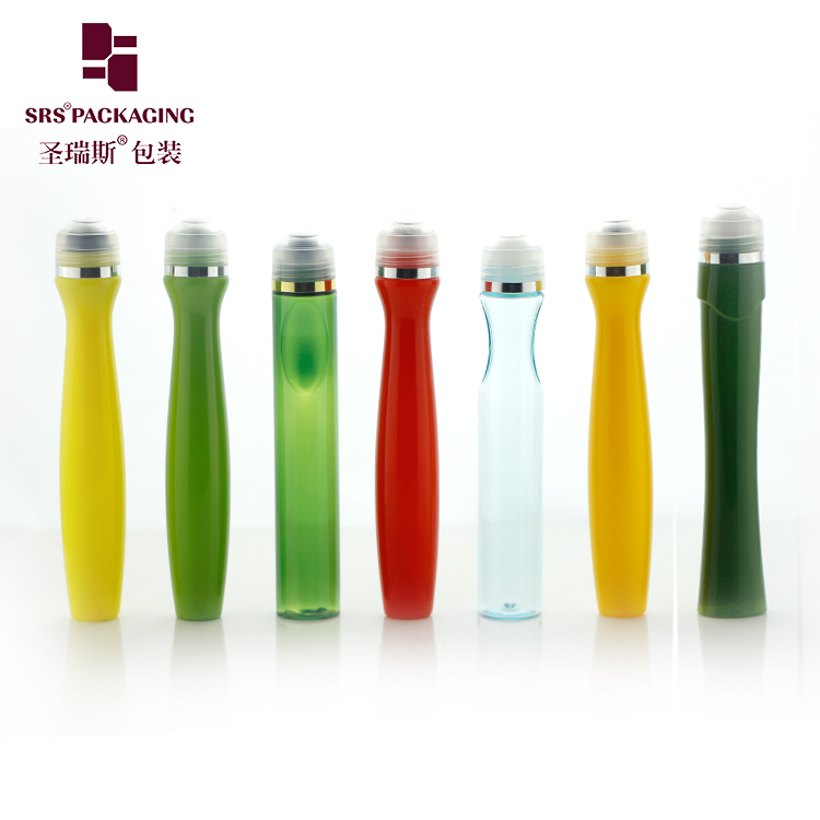 Quality PETG Unique Design Shape PCR Roll On Bottle Customize Color Eye Serum Liquid for sale