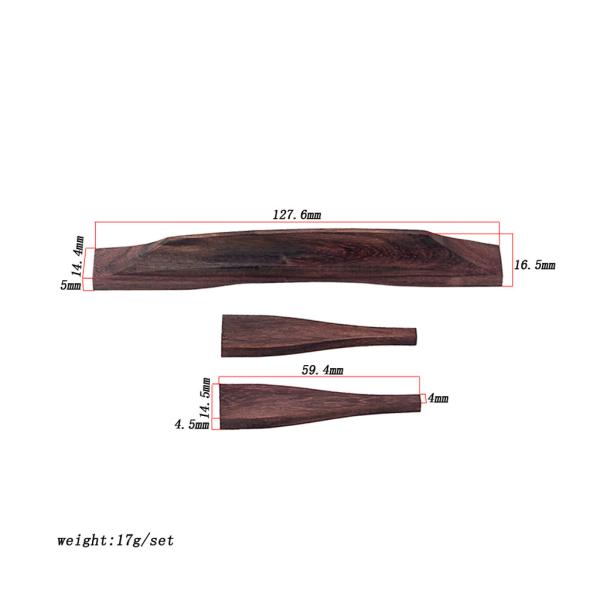 Quality Replacement Ebony Guitar Bridge Ukulele Slotted Bridge High Durability for sale
