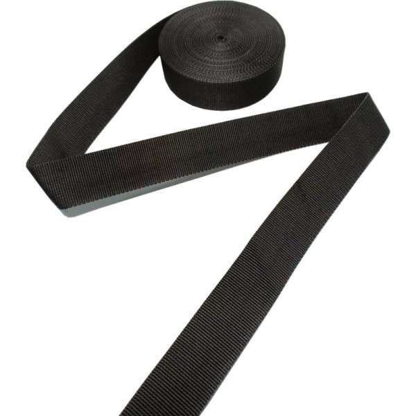 Quality Black Plain Weave PP Webbing Polypropylene Thick Webbing For Backpack Diy Belt for sale