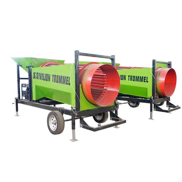 Quality 500*500*550mm Carbon Steel Rotary Drum Trommel Screen Machine for Vibrated Firewood for sale
