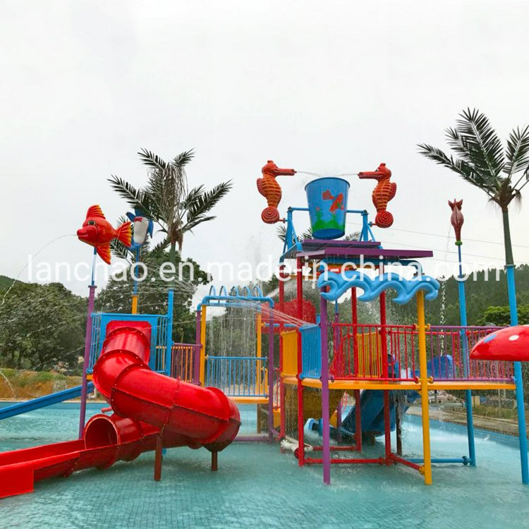 Small Size Children Park Playground with Fiberglass Water Slide