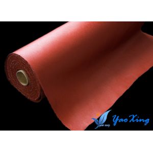 Quality Fireproof And Waterprof Silicone Rubber Coated Fiberglass Fabric In Red Color for sale
