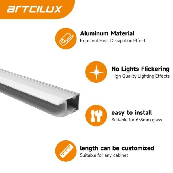 Quality Aluminium Profile Kitchen Induction Strip Light Alloy 14.5mm Width A2103 for sale