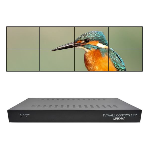 Quality HDMI Video Matrix Controller 8 HDMI Outputs Remote Control Multiple 2x4 Video Wall for sale