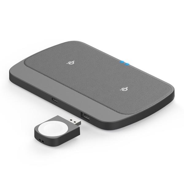 Quality 3 in 1 Type C Connector 7.5W Qi Wireless Charging Pad Fast Charging for sale