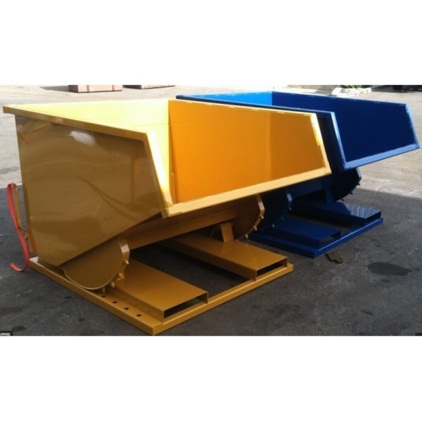 Quality Highly Efficient Steel Metal Self Tipping Bin Automatic Dumping Trash Can for sale