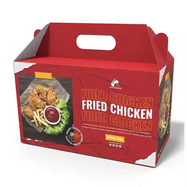 Quality Custom Kraft Paper Fried Chicken Boxes - Eco-Friendly Takeaway Packaging with for sale