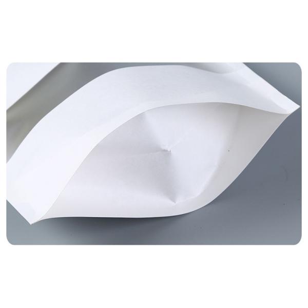 Quality Resealable Stand Up LDPE Kraft Paper Food Pouches Aluminum Foil With Zipper for sale
