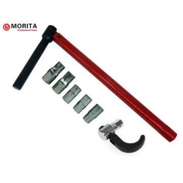 Quality pipe wrench Basin Wrench 260mm For Basin Nut Alternative heads 9,10, 11, 14 Mm for sale