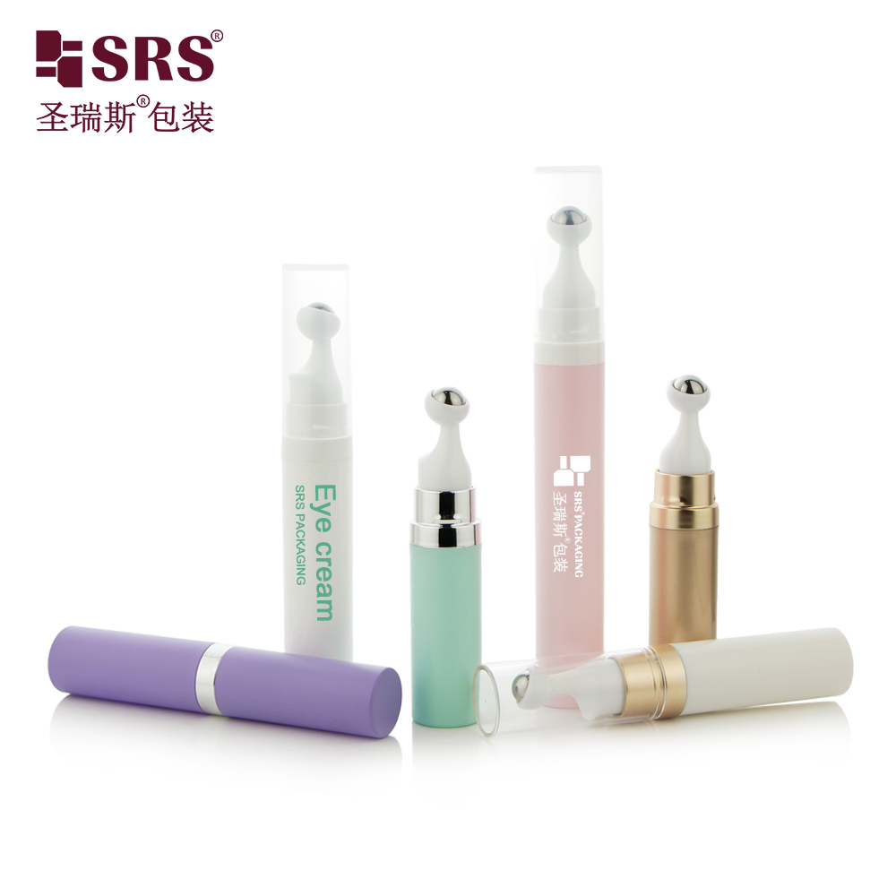 Quality A0035 7.5ml 10ml 15ml Empty Snap On Design Airless Roll On Bottle For Eye Serum for sale