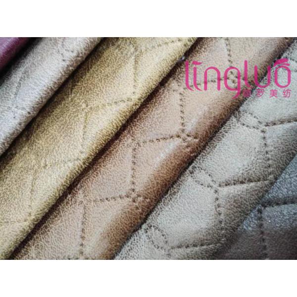 Quality Ultrasonic wave suede fabric for sale New design soft touch Tech Cloth Cover for sale