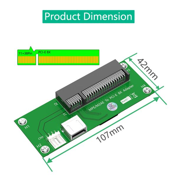 Quality NGFF M.2 Key A/E To PCI-E Express X8 USB Riser Card Cable PCI Port Extender for sale
