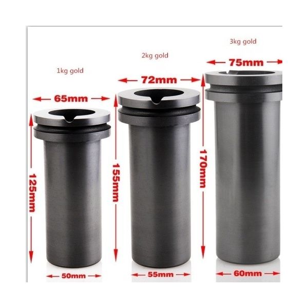 Quality GC-123 100% Carbon  1kg 2kgs 3kgs Graphite Crucible for Melting Gold Silver for sale